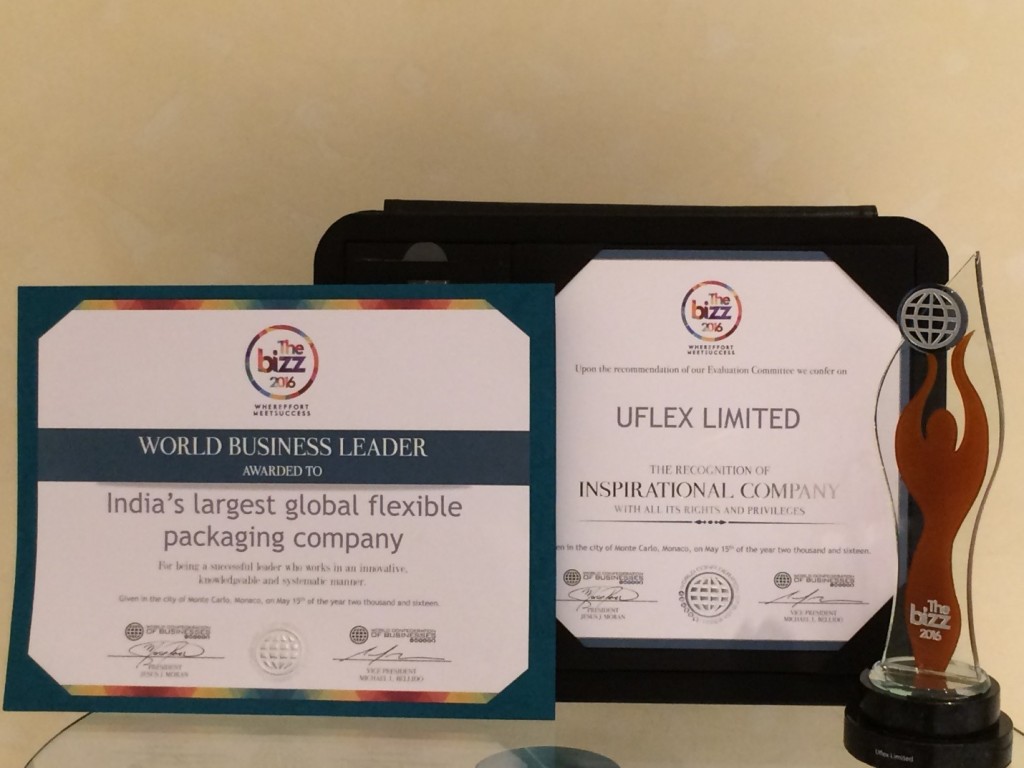 Flexible Packaging Major Uflex honored by World Confederation of ...