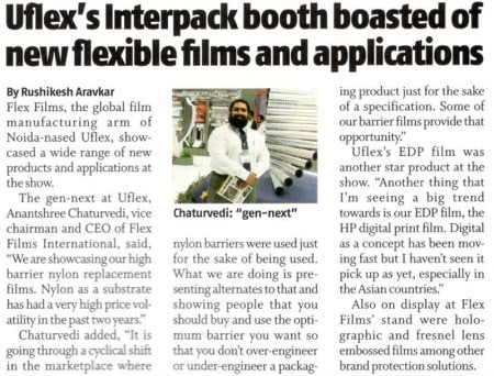 UFlex Interpack Booth Boasted Of New Flexible Films And Applications