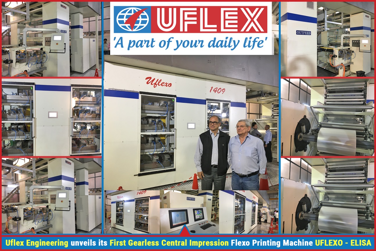 Uflex unveils its first in-house manufactured Gearless C.I. Flexo ...